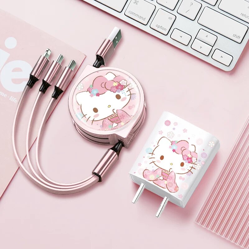 Набор KT Style адаптер и кабель для iPhone, быстрая зарядка 2A, USB-C, 3C сертифицирован