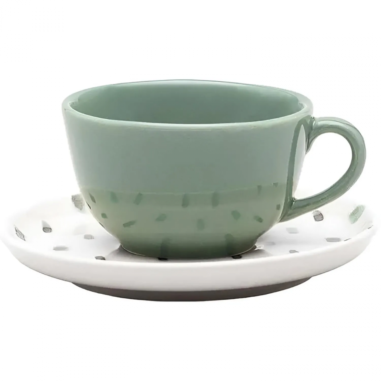 Чайная пара FLAT Shape SAMAMBAIA (чаш200мл, блюд14см)Oxford 136232, AO04-1C01 2365293 404311/136232