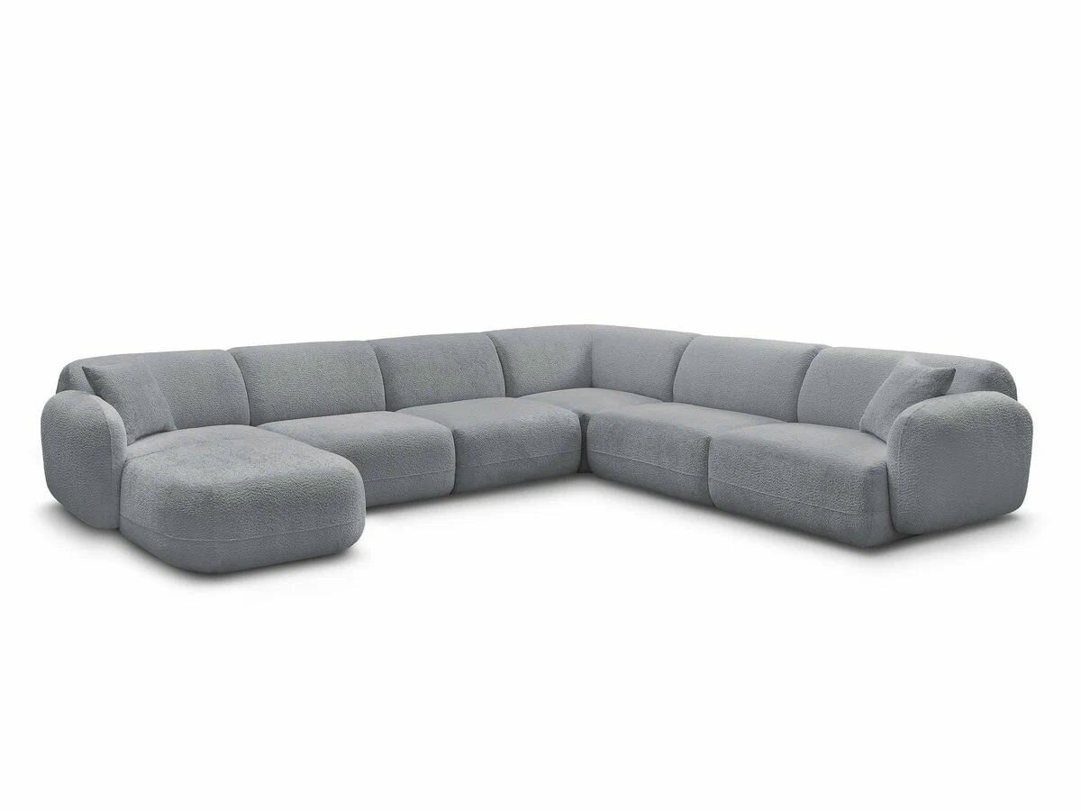 Модульный п-образный диван ANDA с 1 шезлонгом, 2 низкими креслами и 1 небольшим уголком