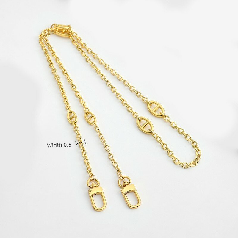 Замена цепочки для сумки Hermes Kelly - Pig Nose Chain, 110 см, золото 18К, дверная застежка