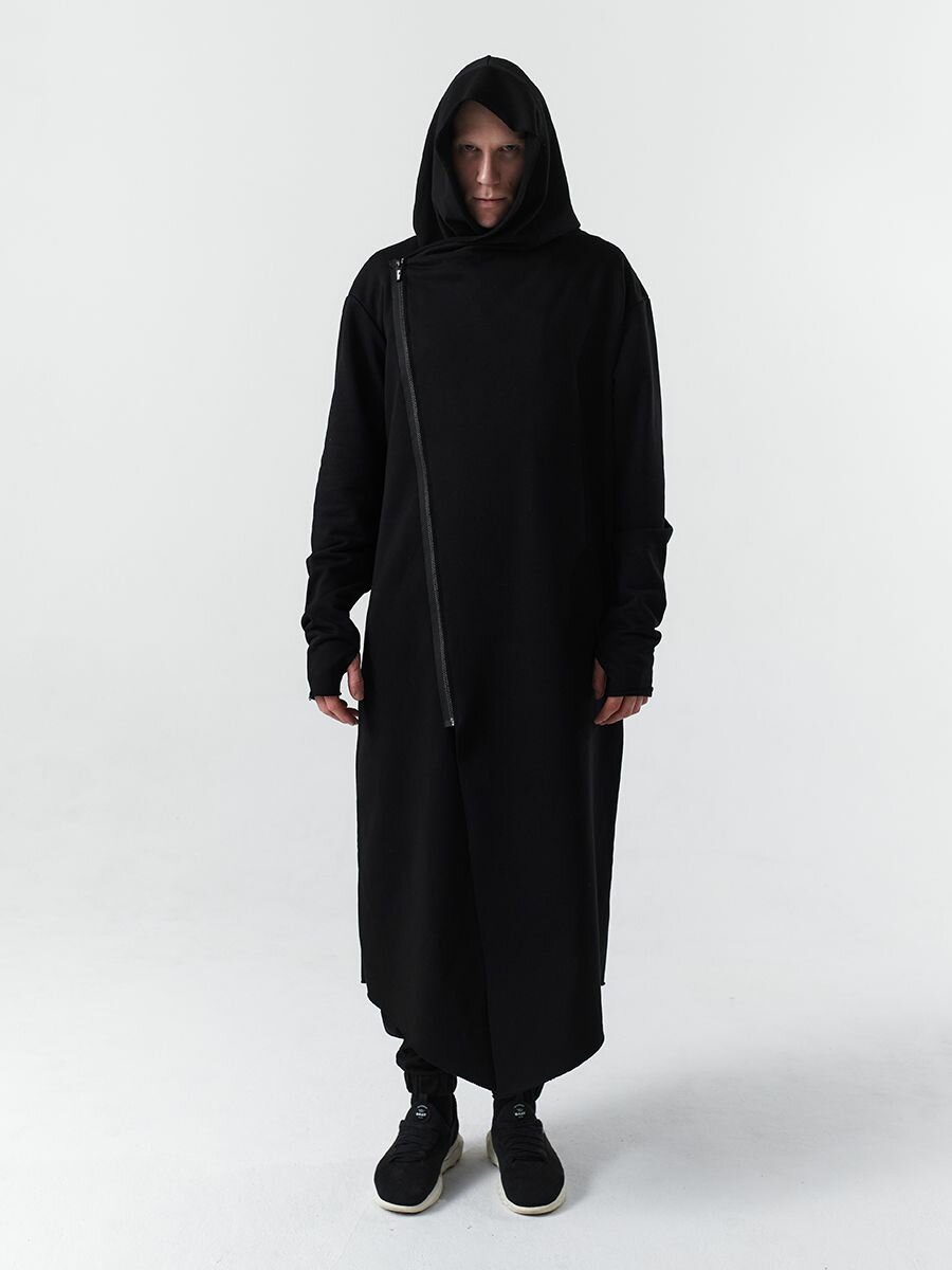 Мантия мужская с молнией и капюшоном