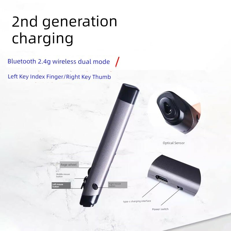 Перезаряжаемая Bluetooth-мышь-ручка для ноутбука, беспроводная, портативная, персонализированная, с поддержкой