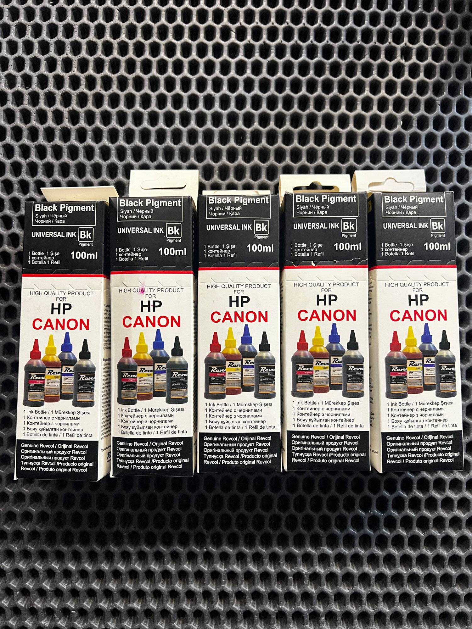 Чернила Revcol Universal 100ml Black Pigment для Canon/HP/Lexmark-test/ 5 штук