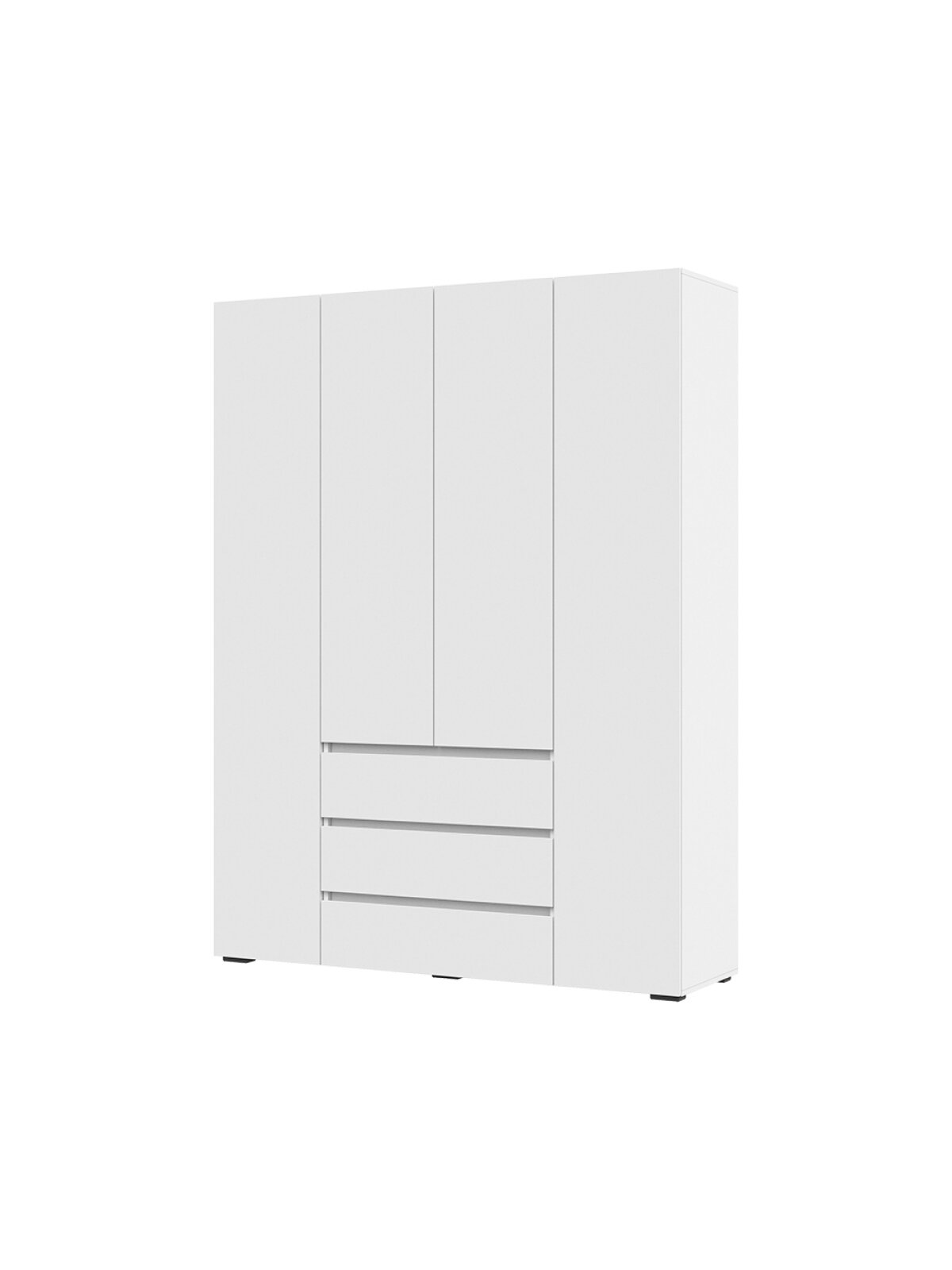 Шкаф 4-х створчатый "Хелен ШК 05" белый Huge Mebel. Ширина 1600 Высота 2100. Шкафы распашные