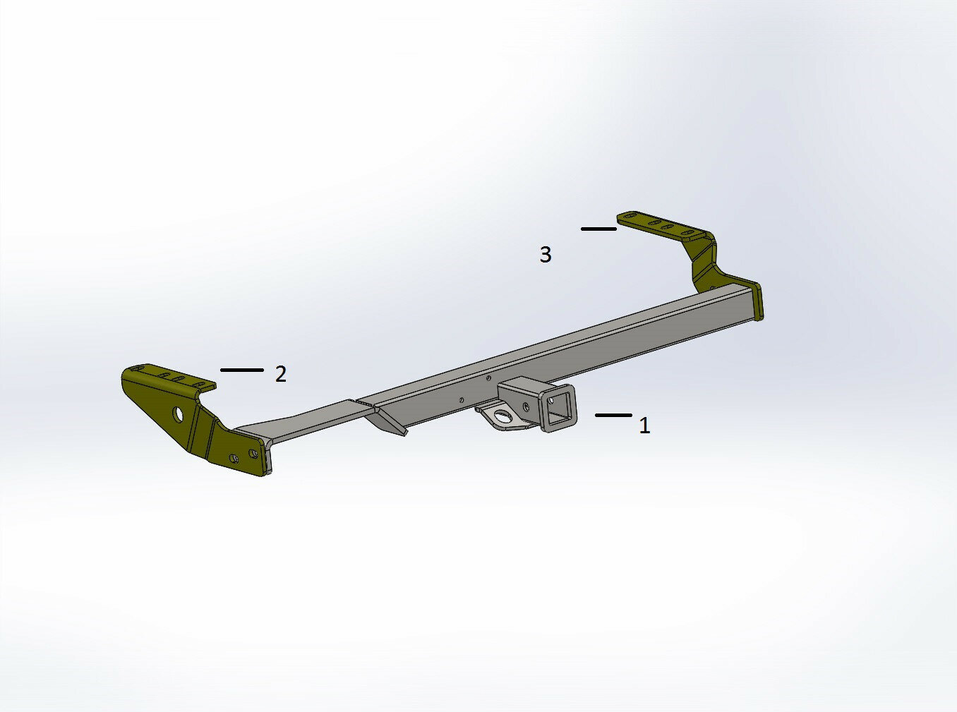 Фаркоп под квадрат для Subaru Forester I-II SG SF, 1997-2008, Бизон. FA 0140-E