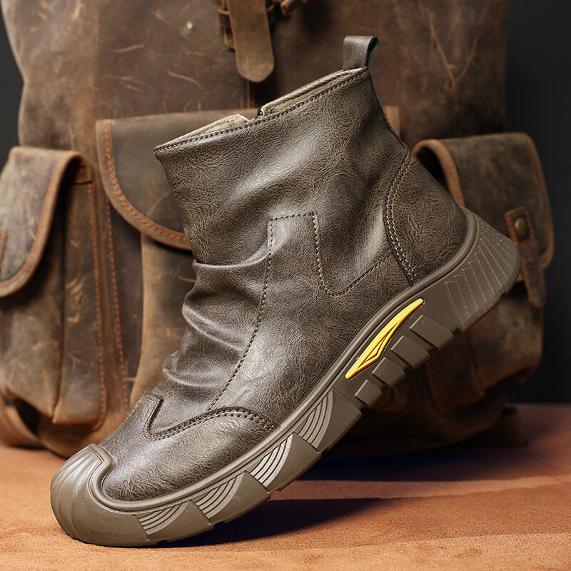 LUO Текстильные ботинки Мужчины Весенняя Дышащая/Dark Brown