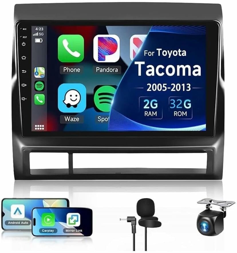 Автомобильная стереосистема Android 13 для Toyota Tacoma 2005-2013 гг, 9-дюймовый сенсорный экран, экран/2 + 32G/для