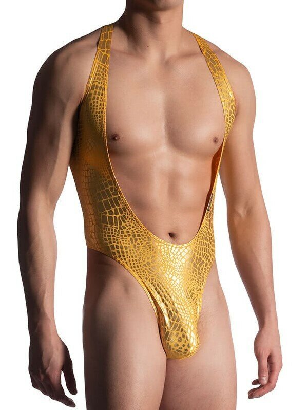 Боди мужское "M901 String Body - Gold" / Manstore / Золотой / Размер 2XL