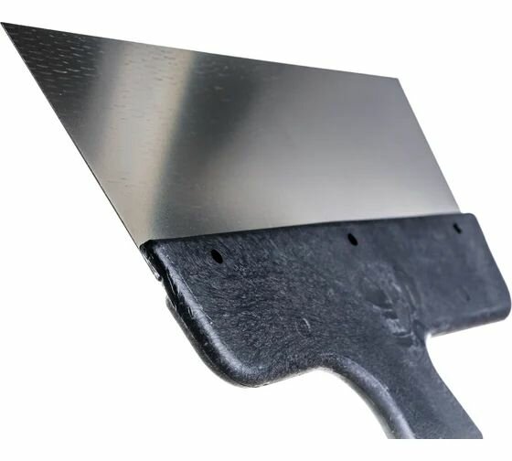 Фасадный шпатель СИБРТЕХ из нержавеющей стали, 200 мм, пластмассовая ручка