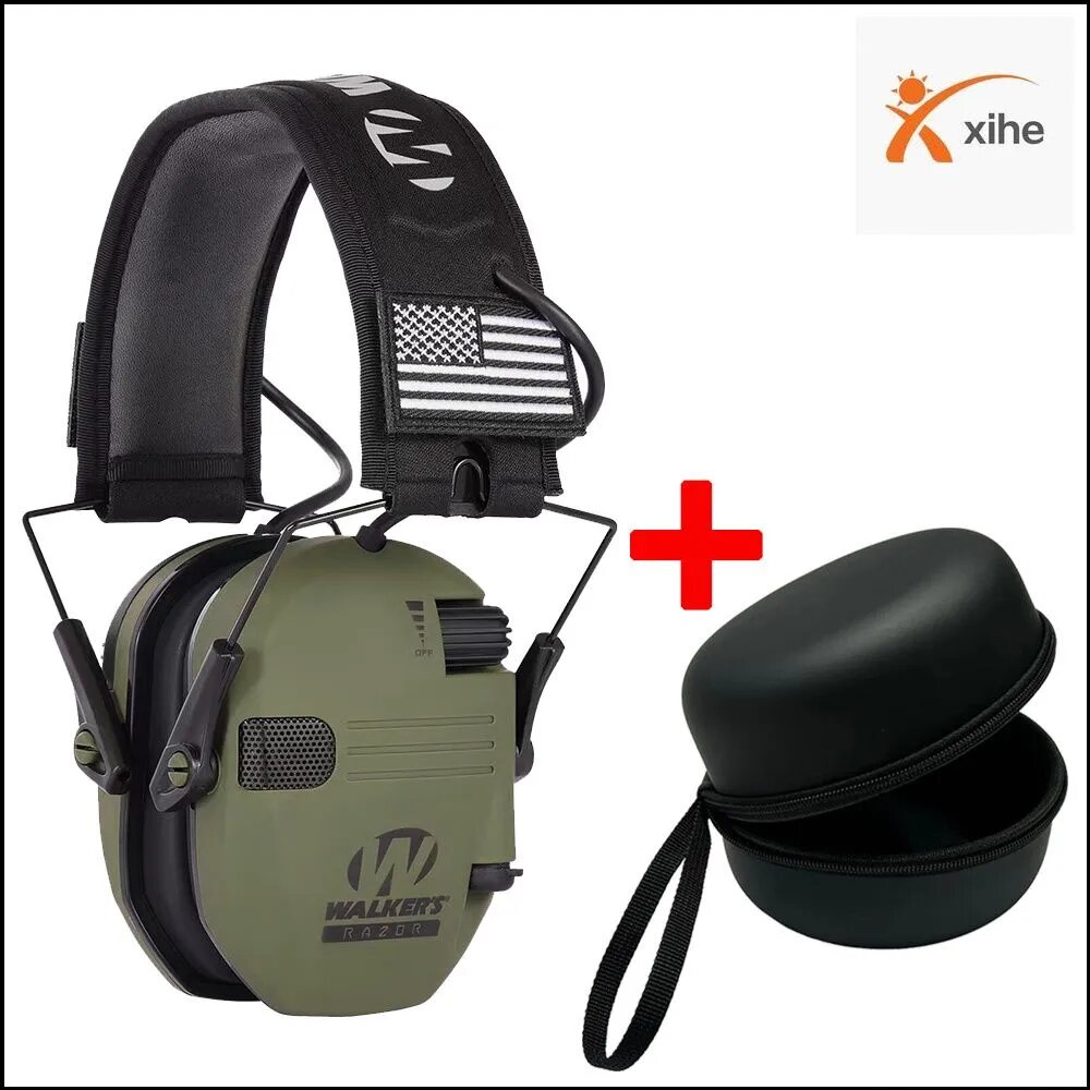 Наушники тактические активные Walkers razor для стрельбы + кейс для хранения