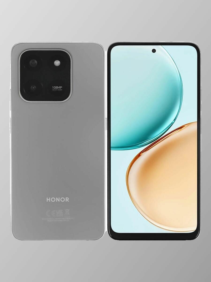 6.77" Смартфон HONOR X7d 8/256 ГБ, TFT LCD 1610х720, 120 Гц, серый