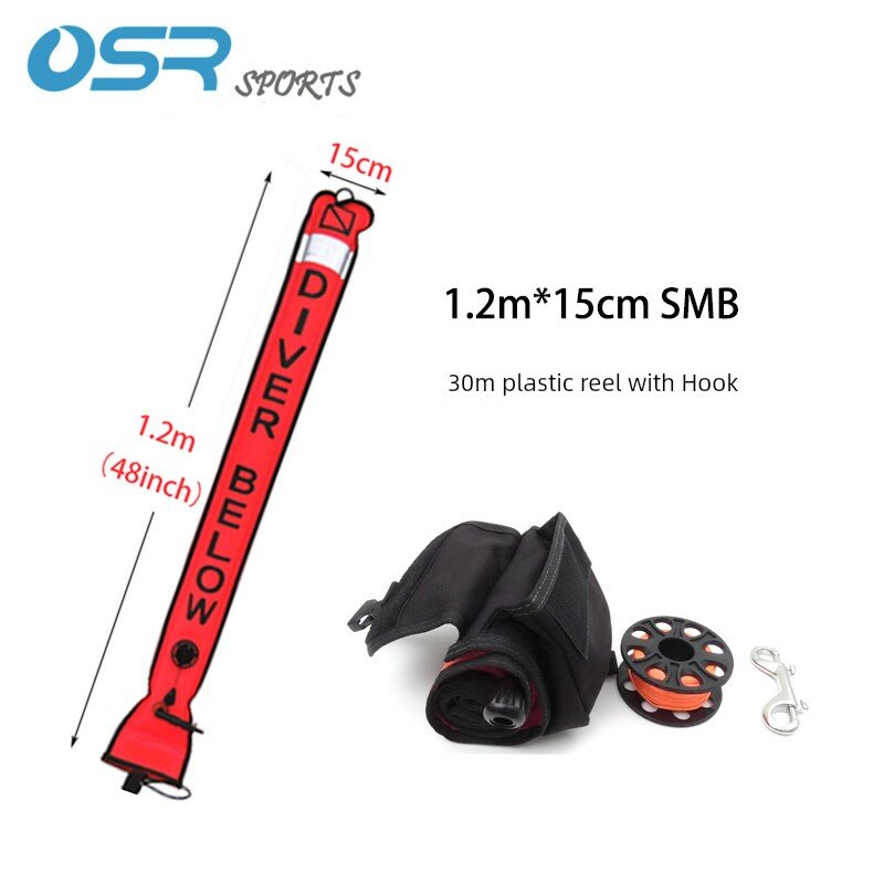 OSR SPORTS Три-в-Одном SMB Дайвинг Флоат Баг с Хранением Рулетки для 1.2м x 15см Линии - Компактный Портативный