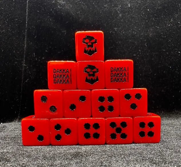 Набор из 15 игровых кубиков16mm диаметром, игральная кость, Warhammer 40K Orcish barbarians dice, Warhammer dice
