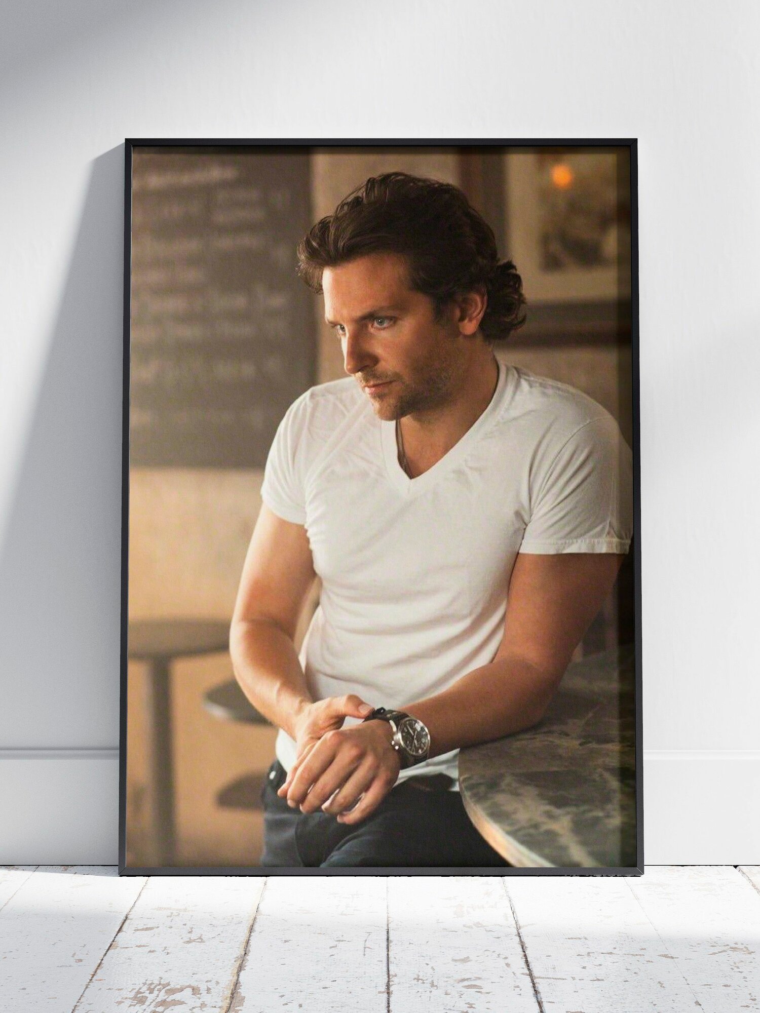 Плакат на стену для интерьера Брэдли Купер (Bradley Cooper 19) - Постер по актеру фильма, кино, сериала формата A4 (21x30 см)