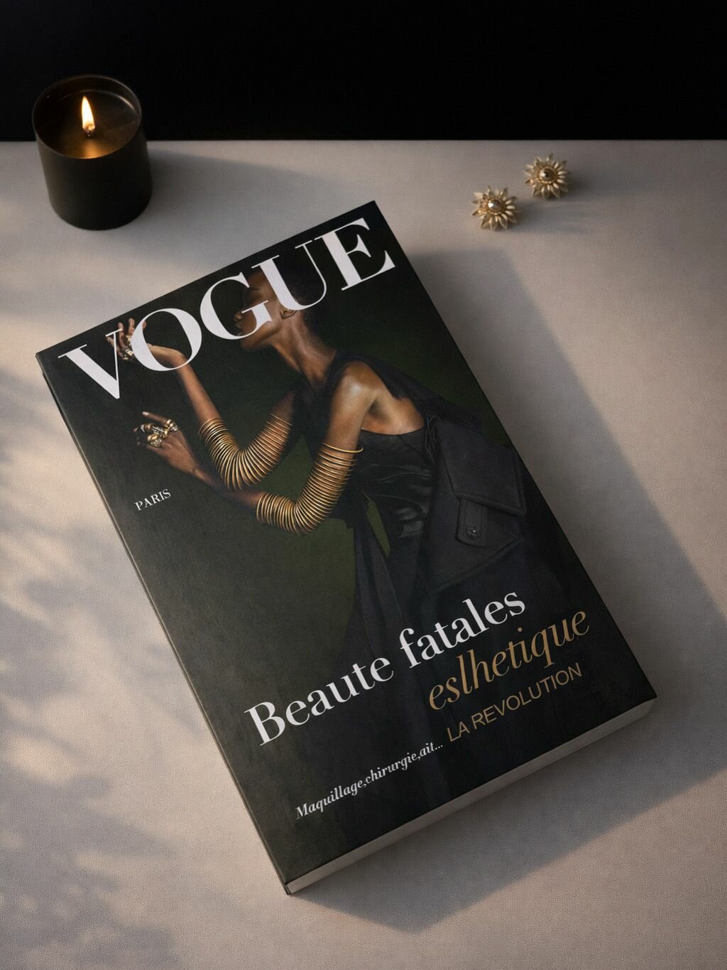 Муляж книги для интерьера, книга декоративная / журнал Vogue