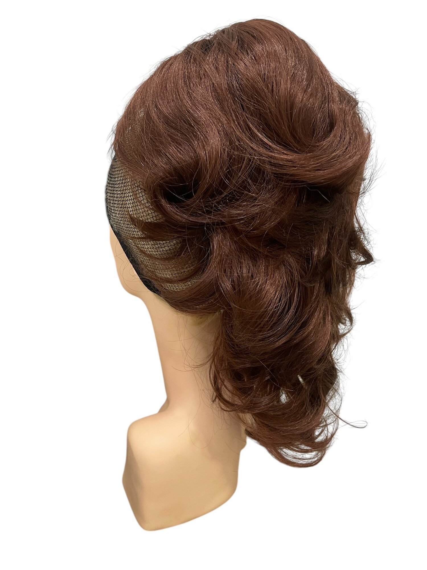 Шиньон Best Wigs, волнистый, на заколке, искусственный, коричневый, 40см