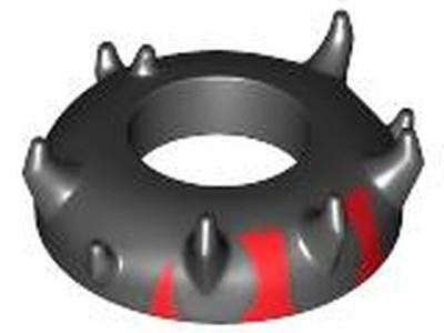 Деталь Lego 95747pb02 Minifigure, Headgear Head Top, SW Zabrak Horns, Darth Maul Pattern