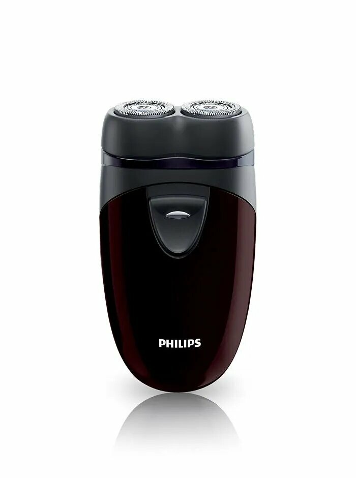 Philips Электробритва PQ206/18 на батарейках, сухое бритье, компактная, в дорогу, коричневый