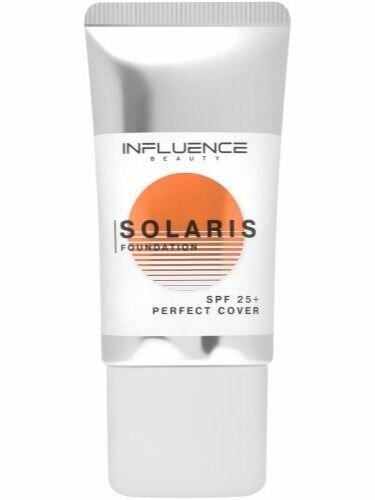 Influence Beauty Солнцезащитная тональная основа для лица тон 01 Светло-бежевый Solaris с SPF 25+ Influence Beauty надежная защита от UV-лучей