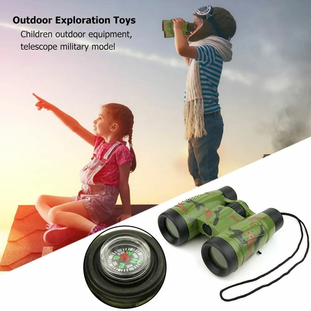 Бинокль детский портативный, 6x30 мм, камуфляж
