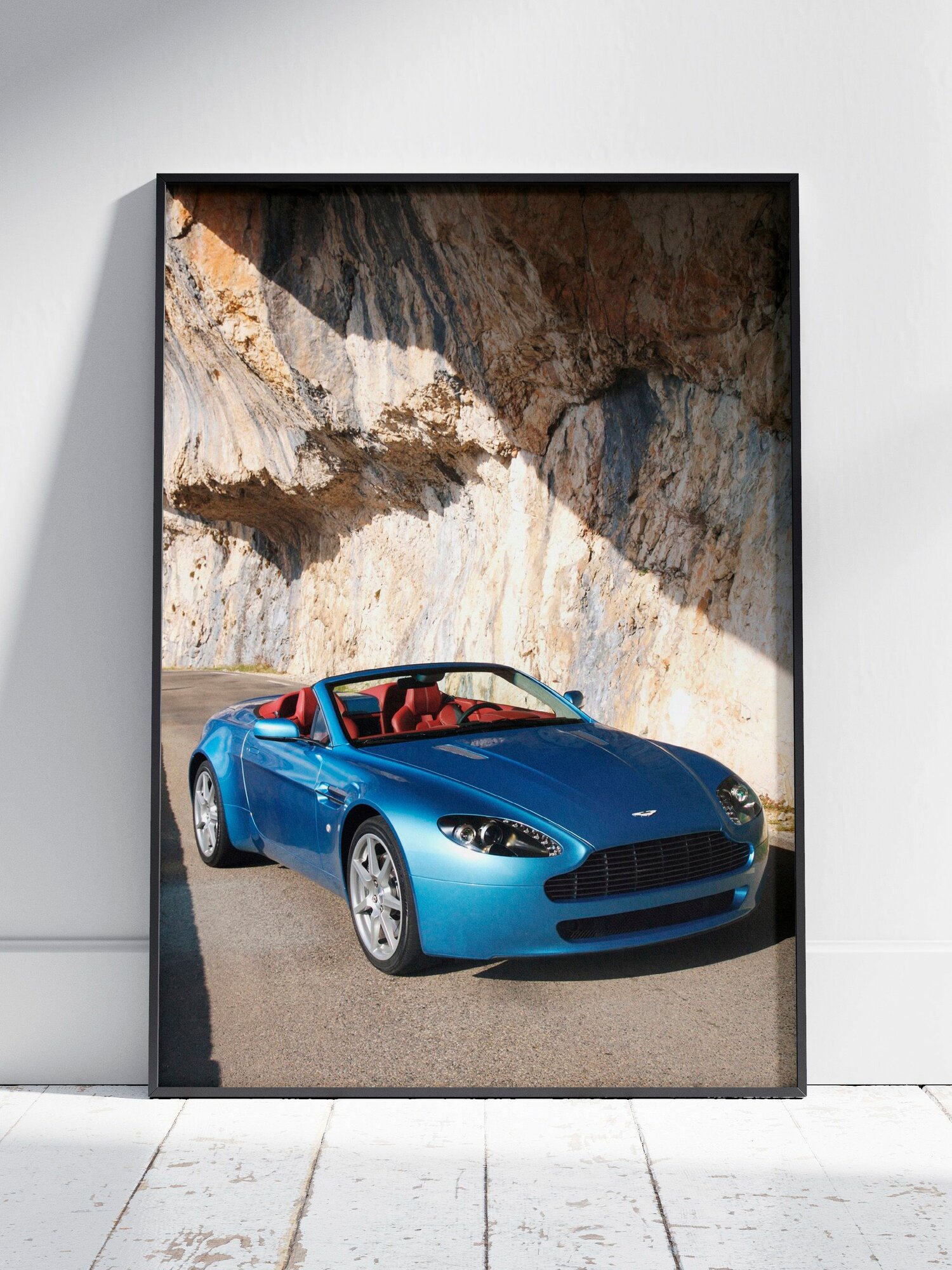 Плакат на стену для интерьера Легенды Авто (Астон Мартин V8 Вантедж - Aston Martin V8 Vantage 1) - Постер по машине формата A3 (30x42 см)