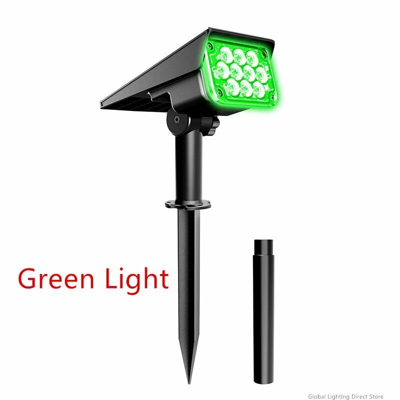 Солнечный светильник зеленый, 2PCS, green light
