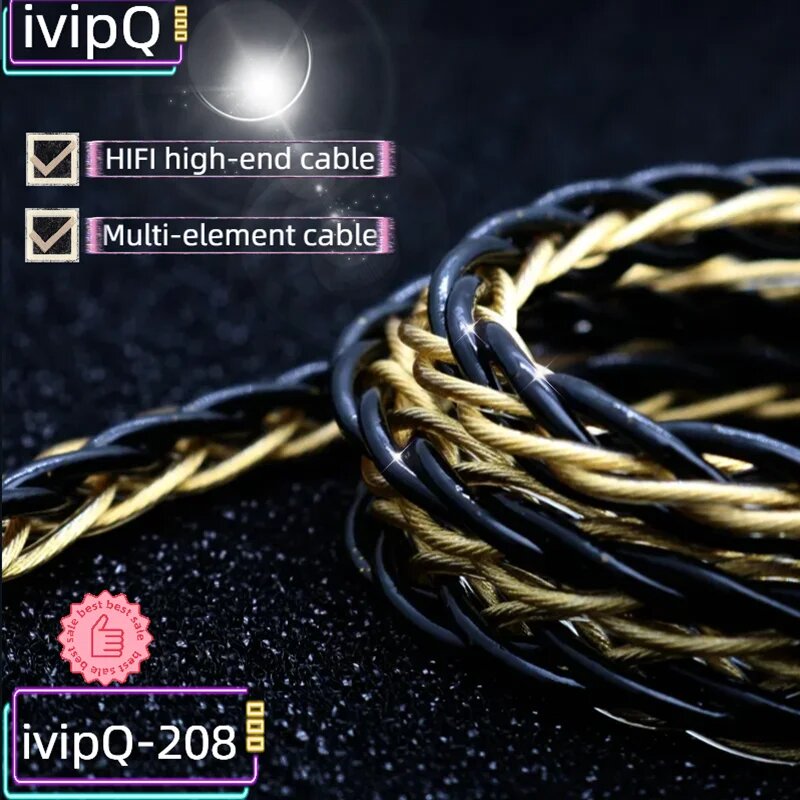 Кабель для наушников ivipQ-208, 4.4mm Recessed-2pin