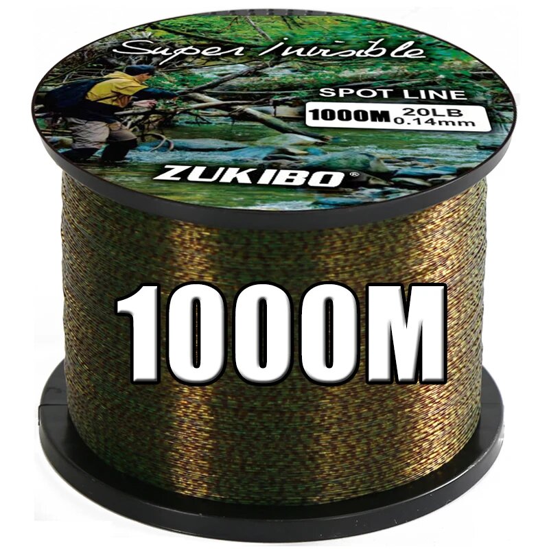 Леска ZUKIBO Spot Line 1000M Green 0.14mm 20lb