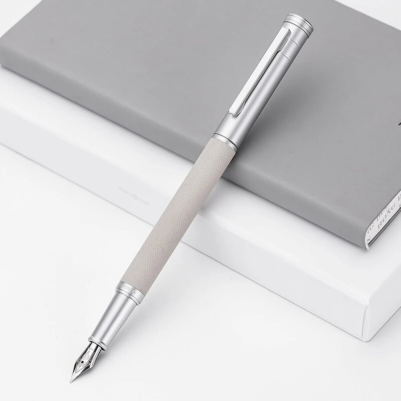 Перьевая ручка LT Hongdian Titanium Bent 1.0mm, White-Single pen