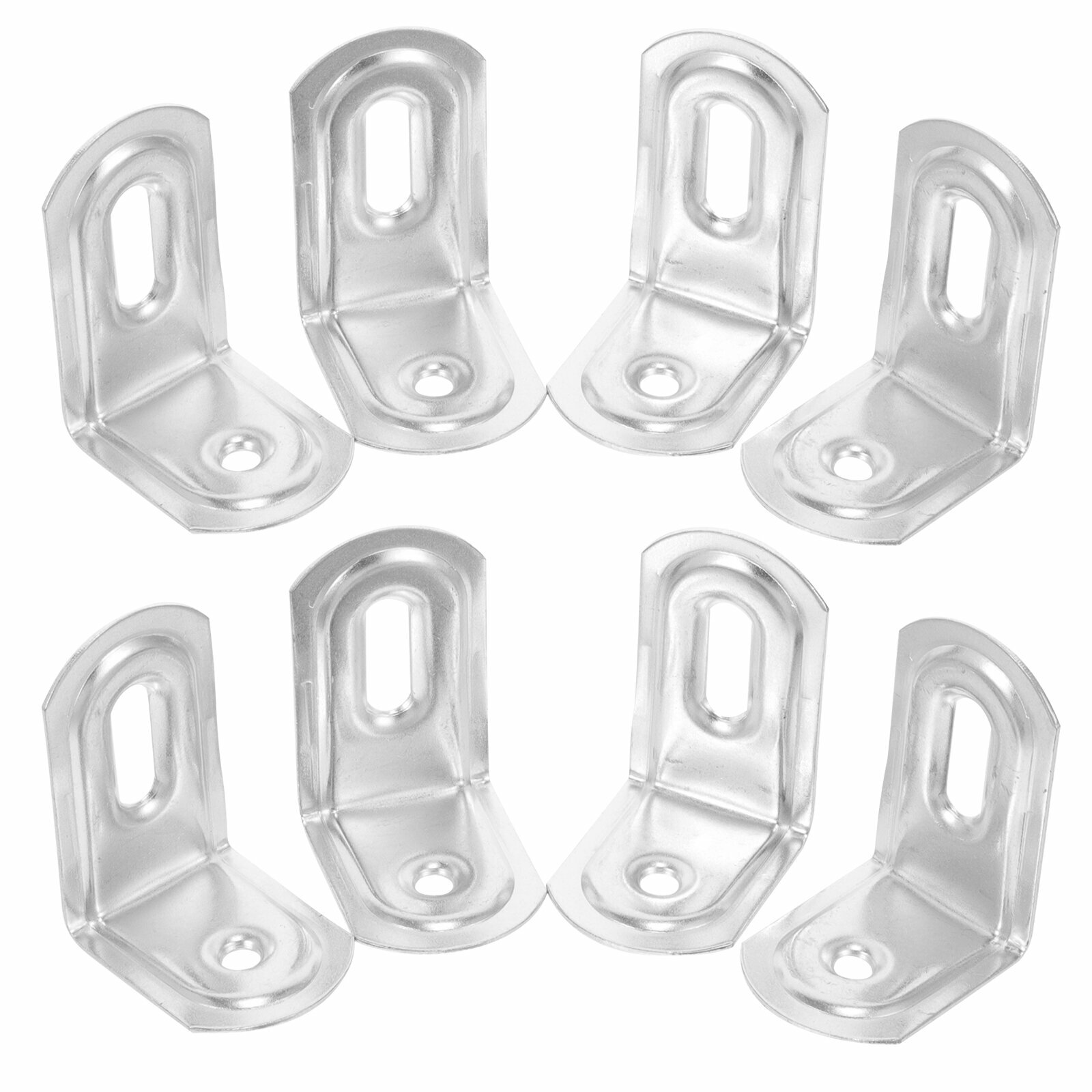 Соединители для угловых кронштейнов мебели, угловые кронштейны L-образной формы для шкафов, регулируемые аксессуары для мебели из железа, угловые кронштейны с закругленными углами 90 градусов (10 штук)