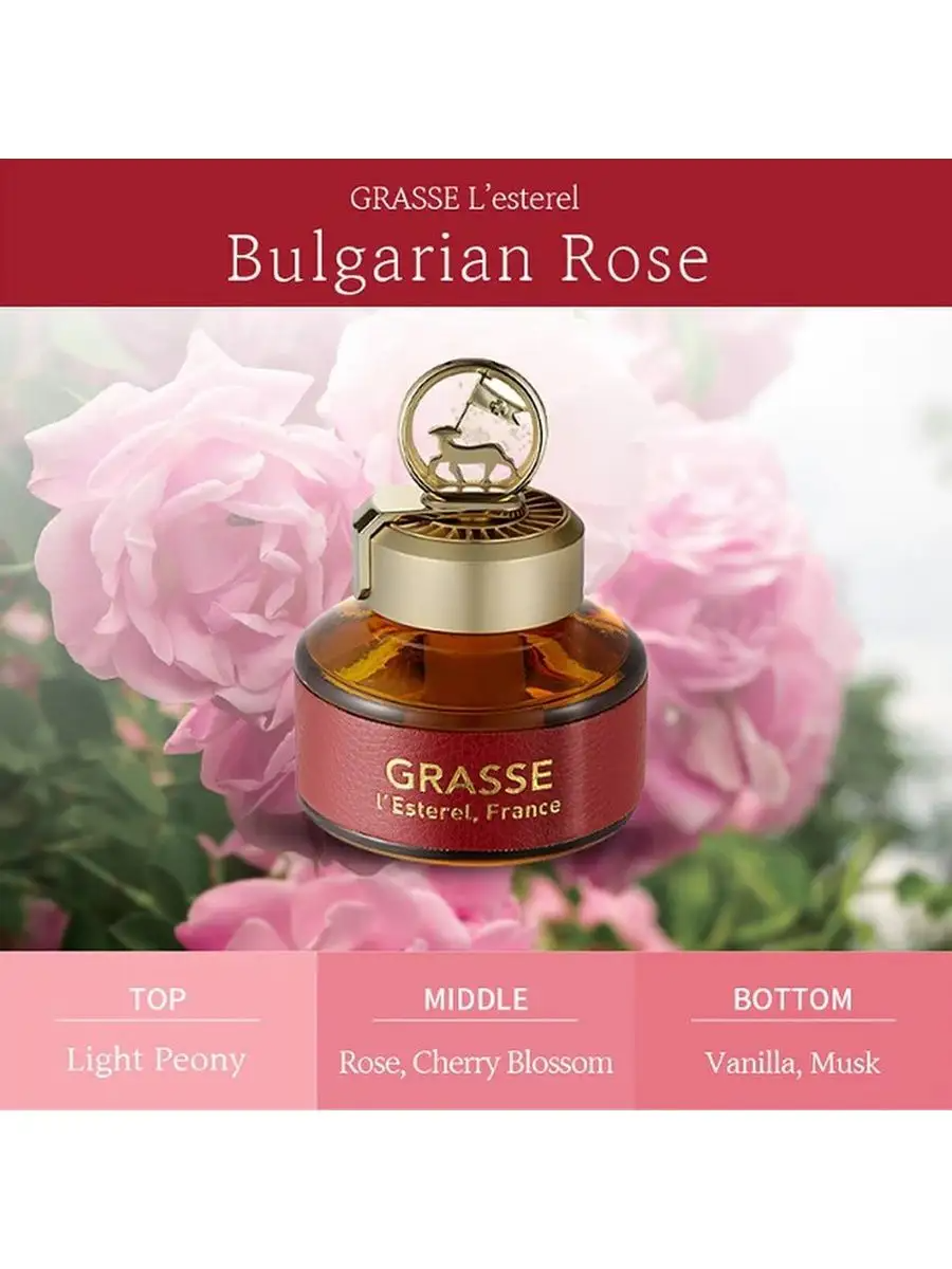 Ароматизатор люкс GRASSE L’ESTEREL сверхстойкий аромат Bulgarian Rose жидк.110мл FLLG 13513900, шт
