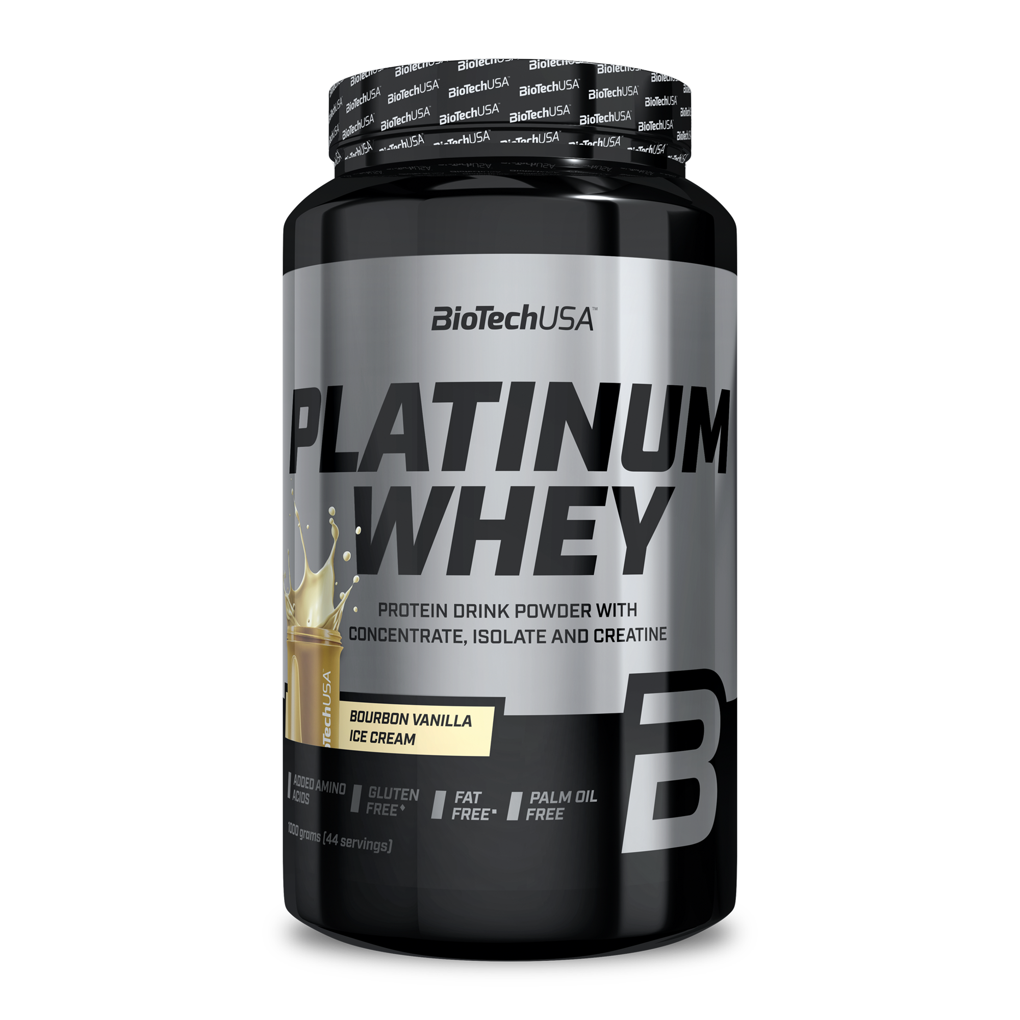 Протеин BioTechUSA Platinum Whey 1000 г. Мороженое Бурбонская Ваниль