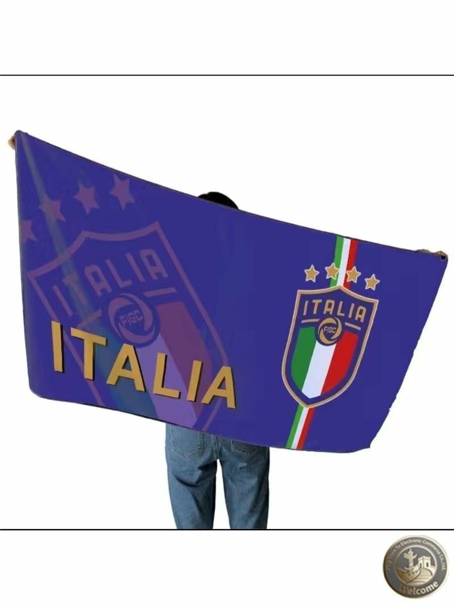 Полотенце банное Банное полотенце/полотенцесушитель, Микрополиэстер, 70x140 см, белый, лазурный, 1 шт.