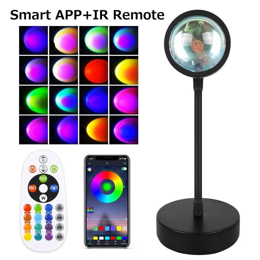 Ночник-проектор AVACOM с радугой, Bluetooth, IR Remote