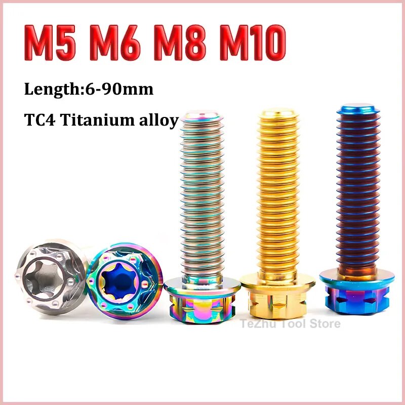 Титановые болты Torx M6x35mm Black
