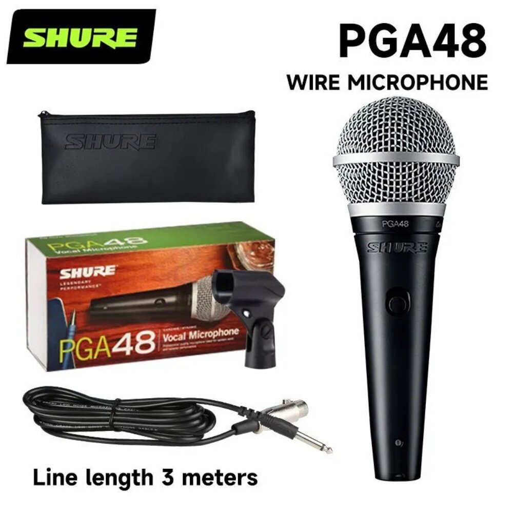 Shure PGA48 Кардиоидный вокальный микрофон c выключателем, Кардиоидная диаграмма направленности