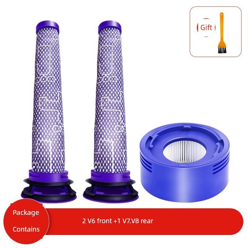 Подходит для аксессуаров для пылесосов Dyson V6, V8, V7, фильтр DC59, DC62, DC74, предфильтр. V7 V8: 2 передних фильтра