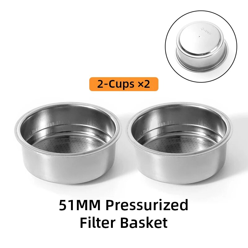 Фильтр-корзина для эспрессо 51 мм, 2 шт, 2-cups