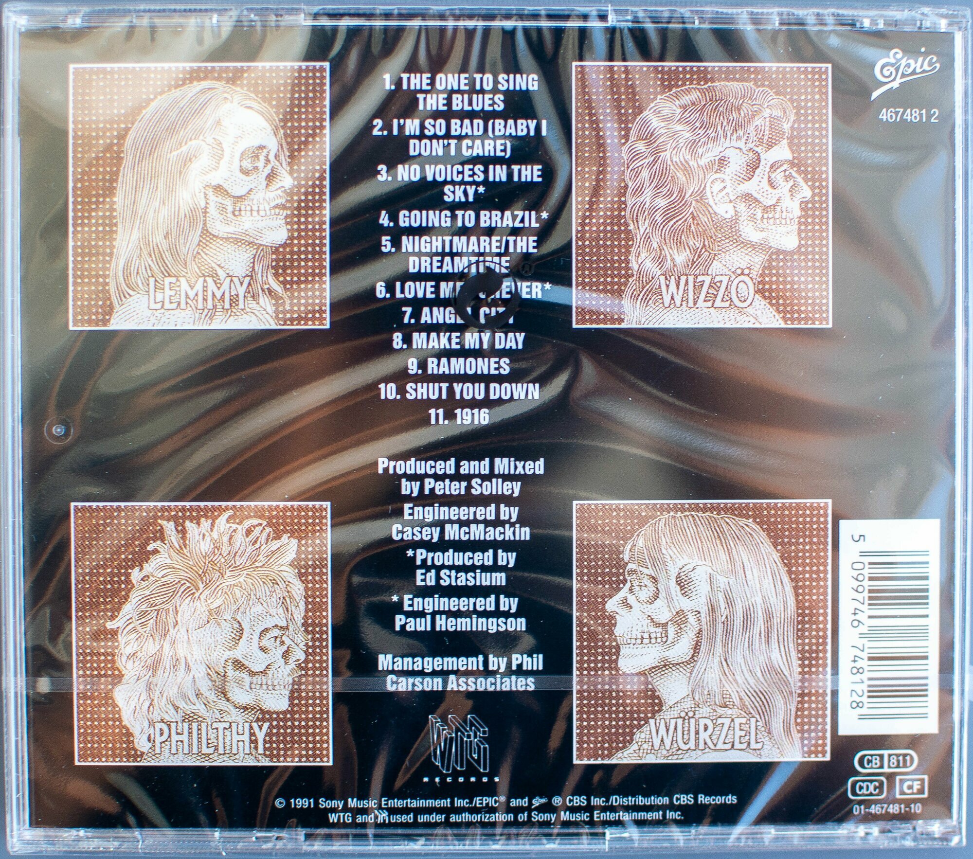 MOTORHEAD - 1916 Аудио CD Импорт из Европы — фото 1