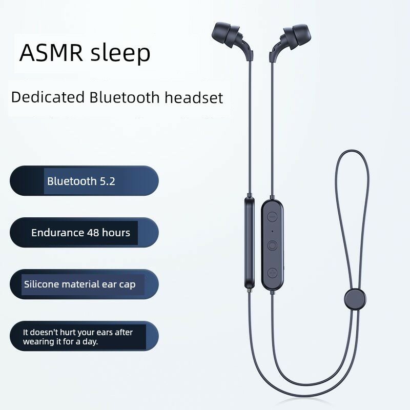 Беспроводные наушники Bluetooth для сна, удобная шейная лента с шумоподавлением, не давящие при боковом сне - Черный