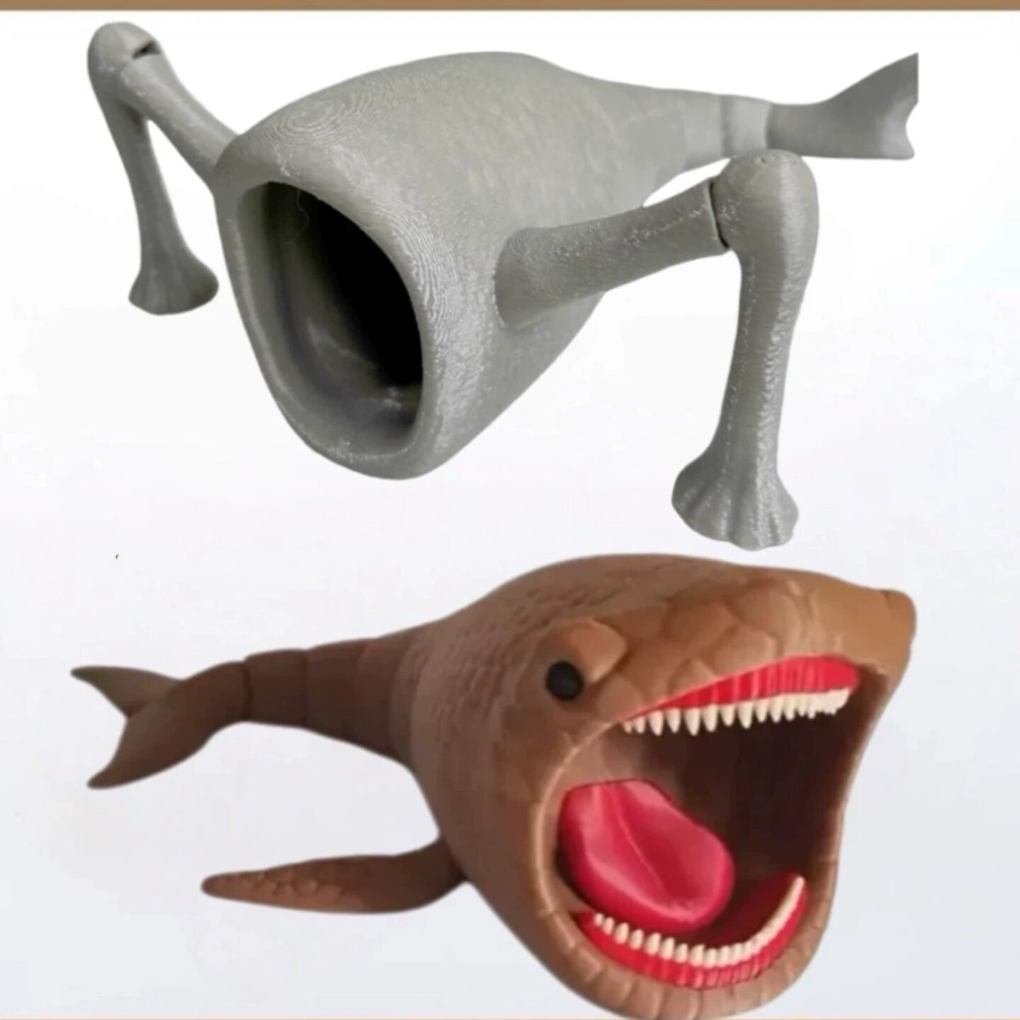 Морской Едок и Синий Бру 3D-печатная Модель Игрушка 15см