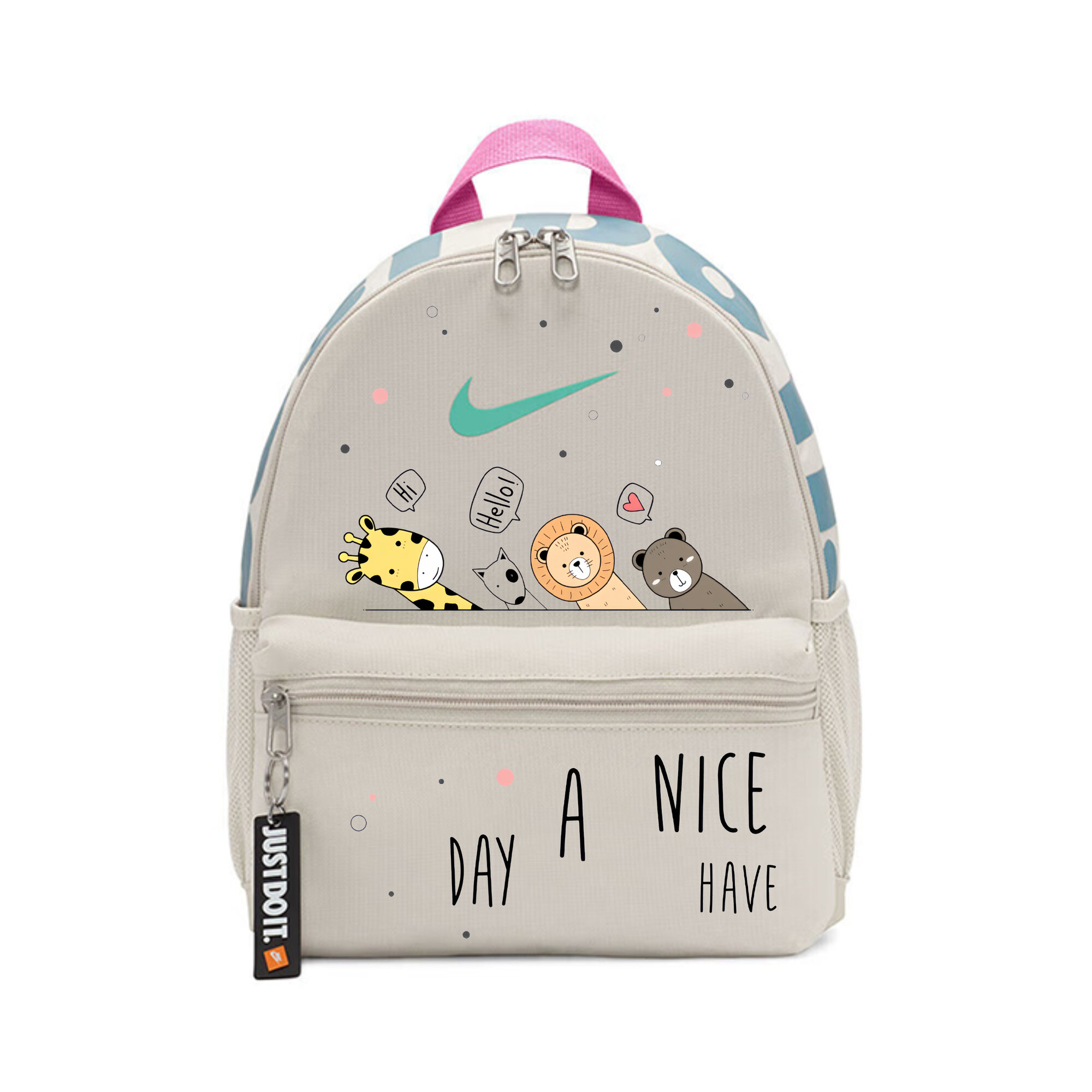 Рюкзак для детей Nike Bikio Amber Fabric Regular Kids' Gray White, 1371965937