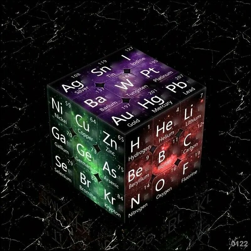 Волшебный кубик Starry Night Edition HD с периодической таблицей химических элементов 3х3-Развивающие игрушки для детей