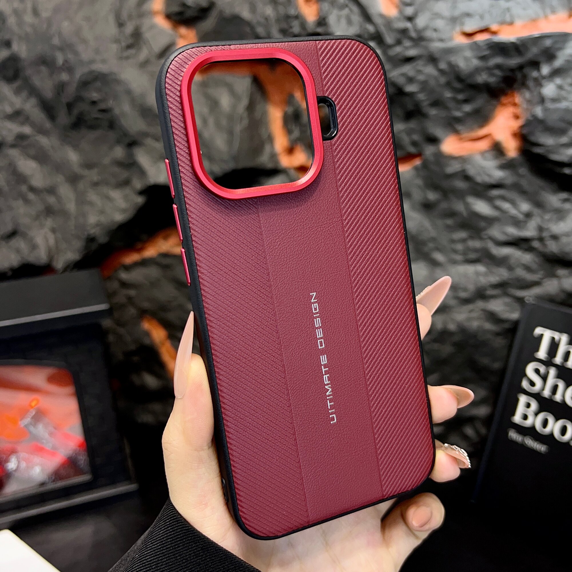 Чехол для Vivo iQOO Z11 Turbo / Виво Айку з11 турбо, soft touch, чехол-кардиомонитор, искусственная кожа, поликарбонат (PC), защита камеры, ударопрочный, усиленные углы, Vivo, Vivo iQOO Z11 Turbo, red,