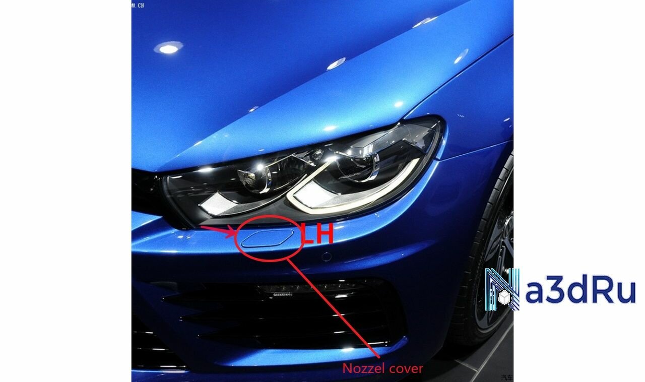 Заглушка омывателя фар Volkswagen Scirocco 2018 gts (1K8955109B) Пассажирская