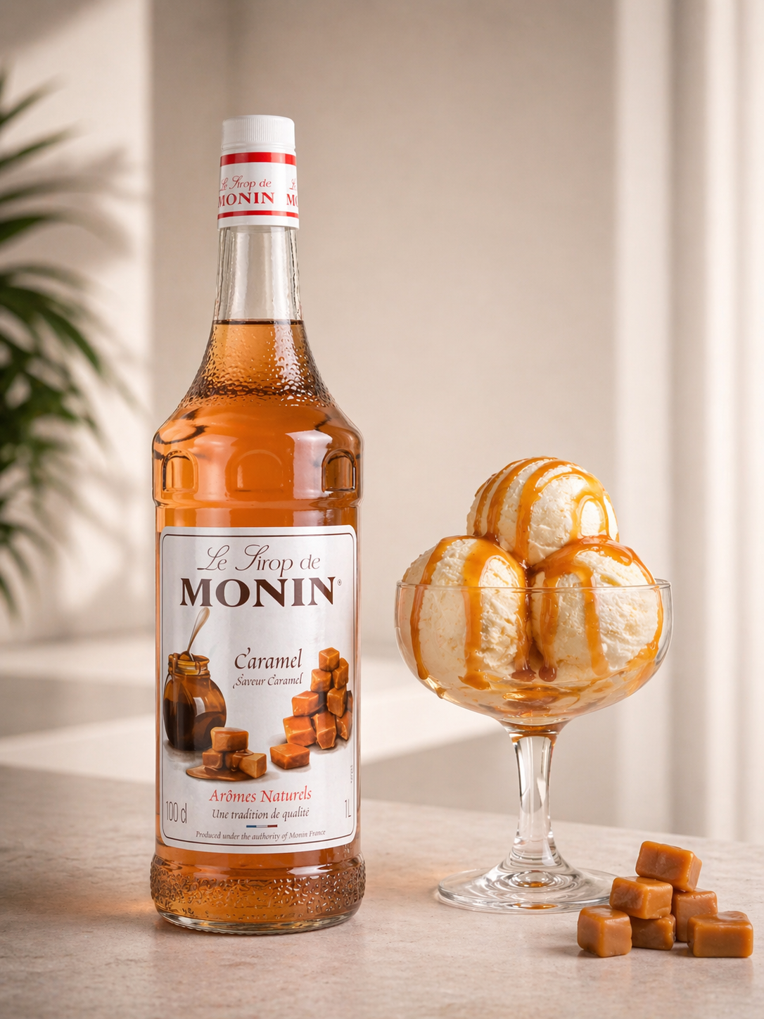 Сироп для коктейлей и кофе Карамель 1л MONIN, натуральный продукт