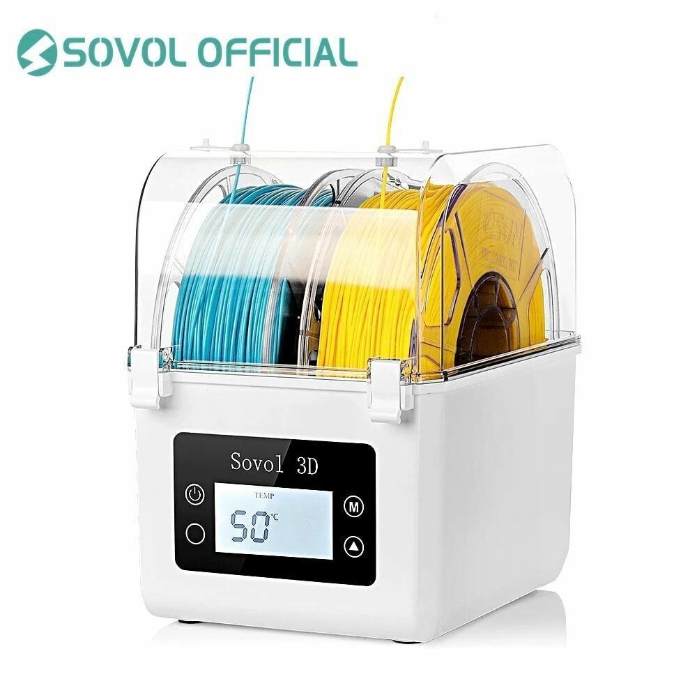 Сушилка для филамента Sovol SH01 для 2-х катушек для 3D-принтера. Камера сушильная для 3D печати на 2 катушки для 3D принтера.