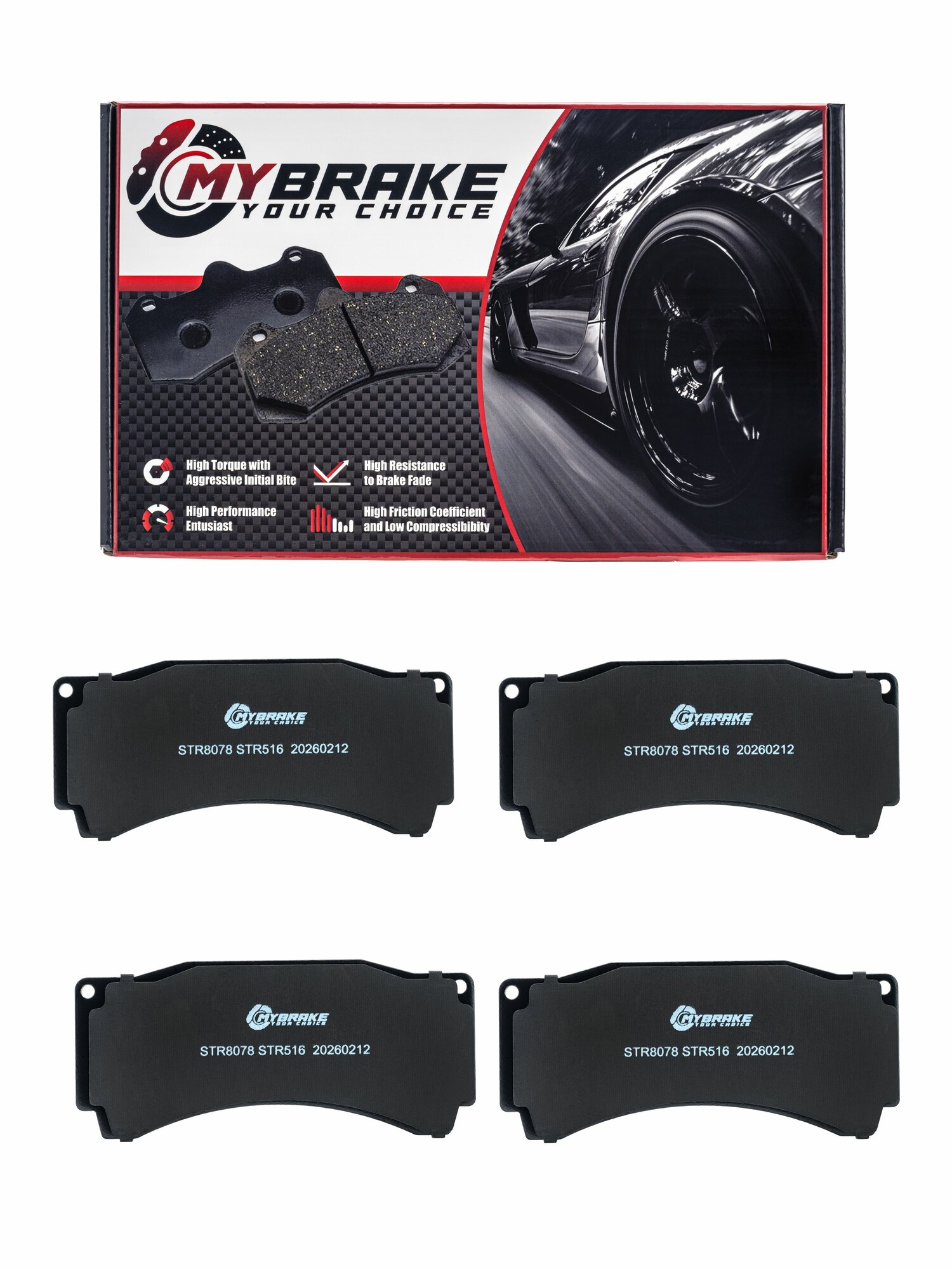 Тормозные колодки Mybrake STR8078 для Tei Racing P60EV