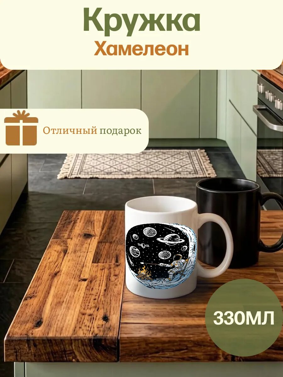 Кружка Хамелеон Космос Планеты Вселенная Звезды