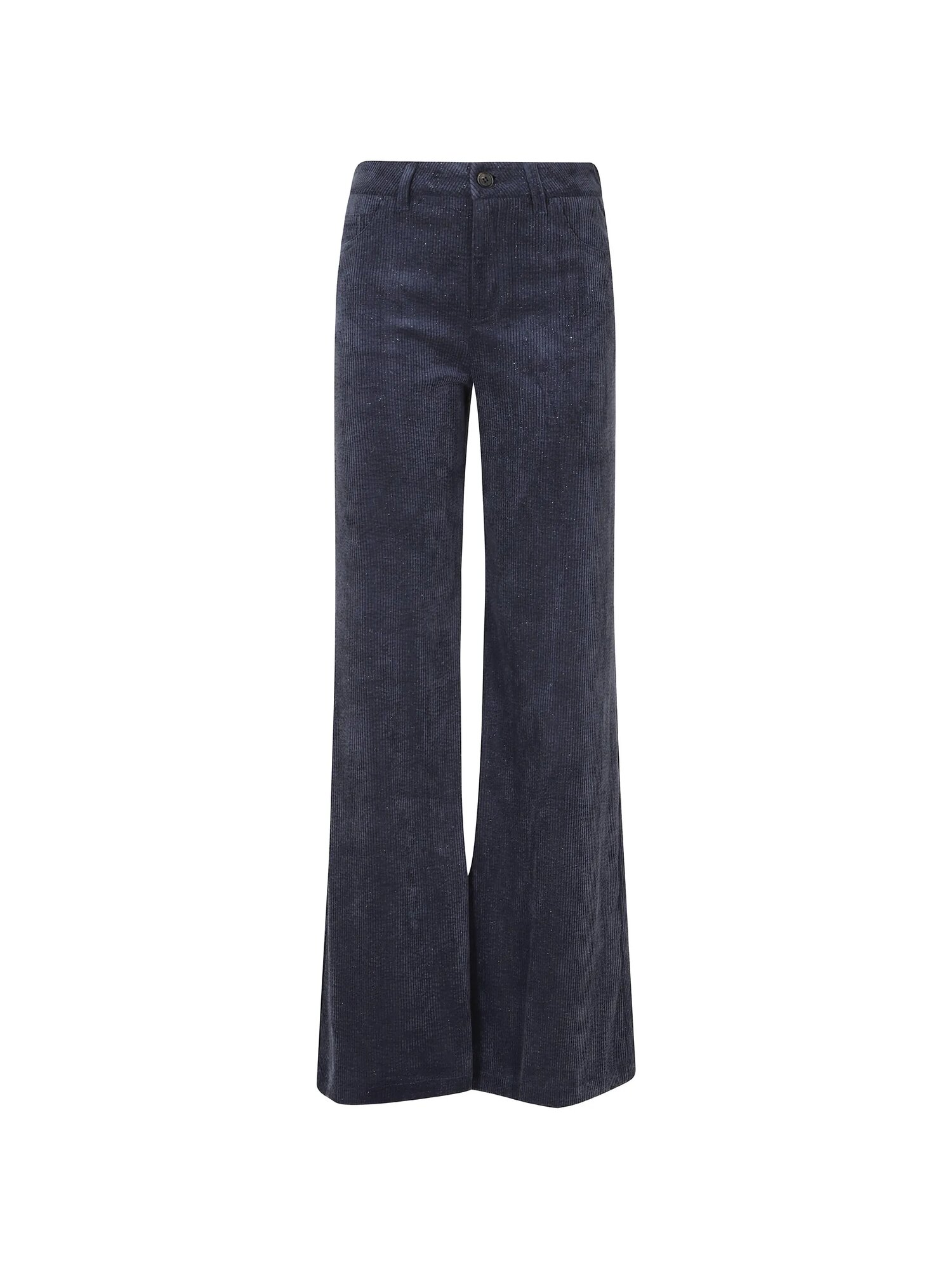 Брюки Ermanno Firenze Glitter-detail corduroy flared trousers